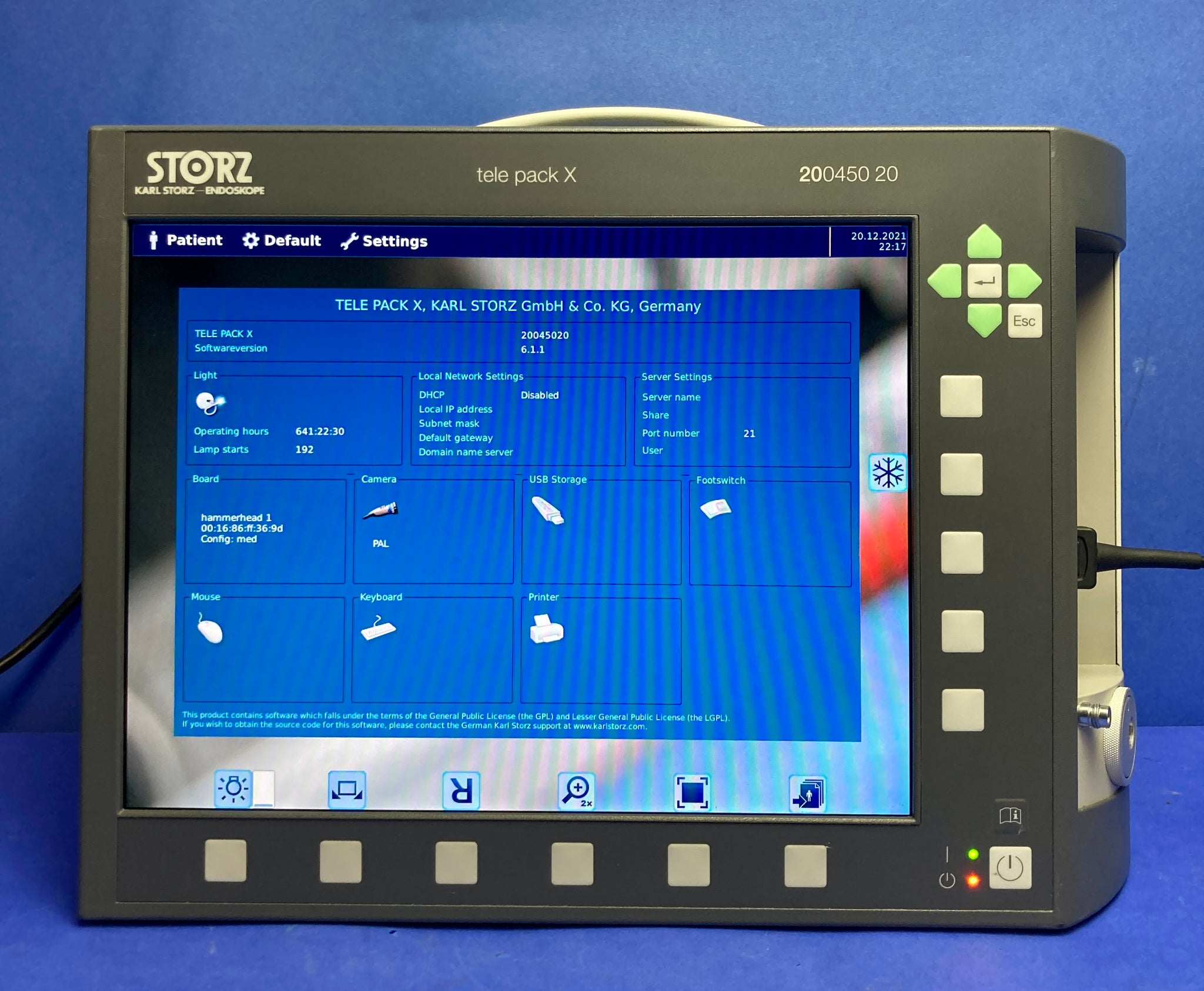 Karl Storz Endoskope tele pack X 200450 20 Mobile Endoscopy System ...
